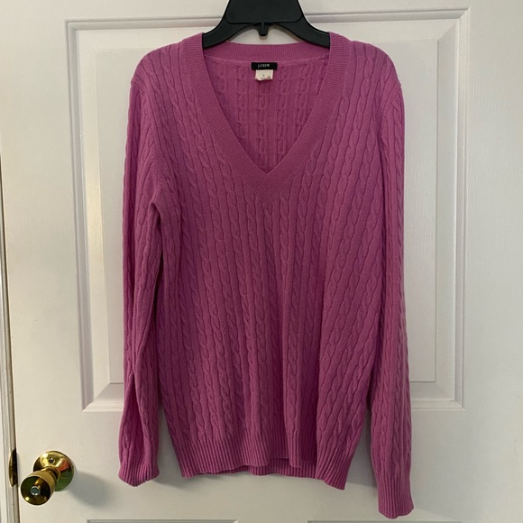 J. Crew | Sweaters | J Crew V Neck Cable Sweater | Poshmark